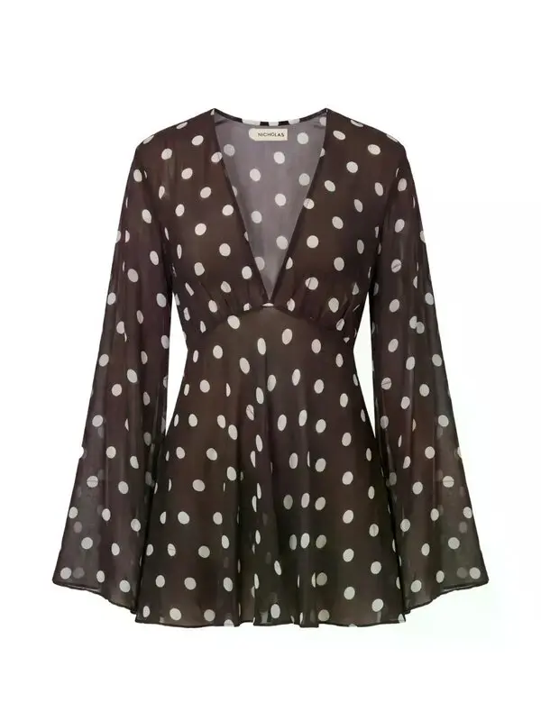 NICHOLAS Nerissa V-neck Mini Dress