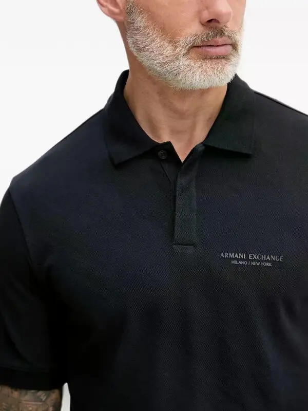 Armani Exchange Logo-print Piqué Polo Shirt