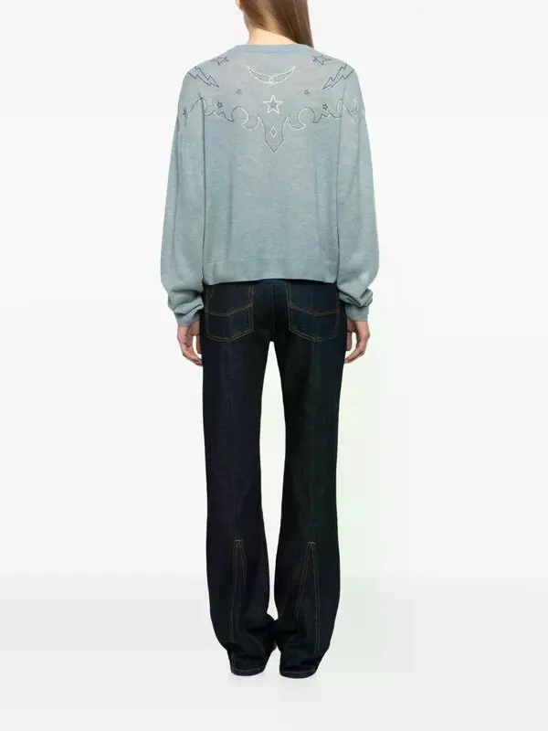 Zadig&Voltaire Swapy Cashmere Jumper With Rhinestones
