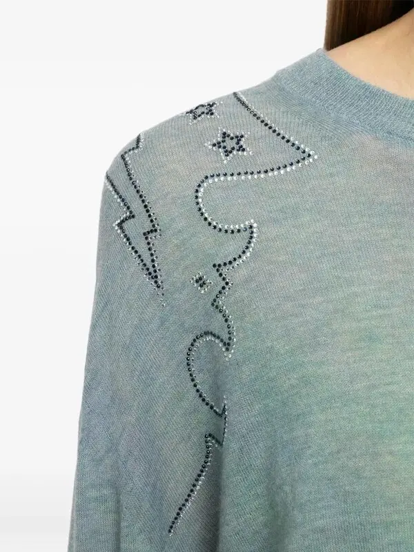 Zadig&Voltaire Swapy Cashmere Jumper With Rhinestones