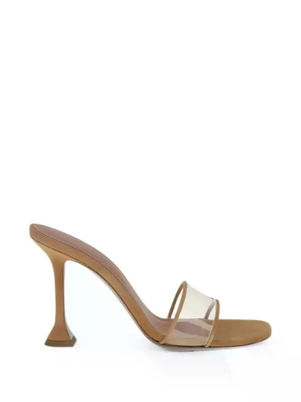Amina Muaddi Andreea Transparent Strap Sandals