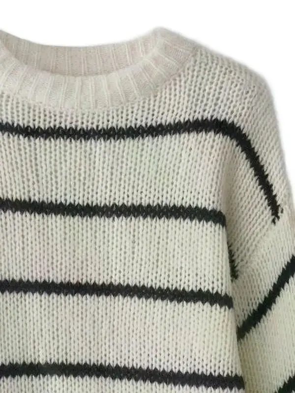 LISA YANG Isabelle Striped Knit Sweater