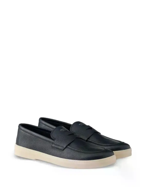 Prada Leather Loafers - Blue