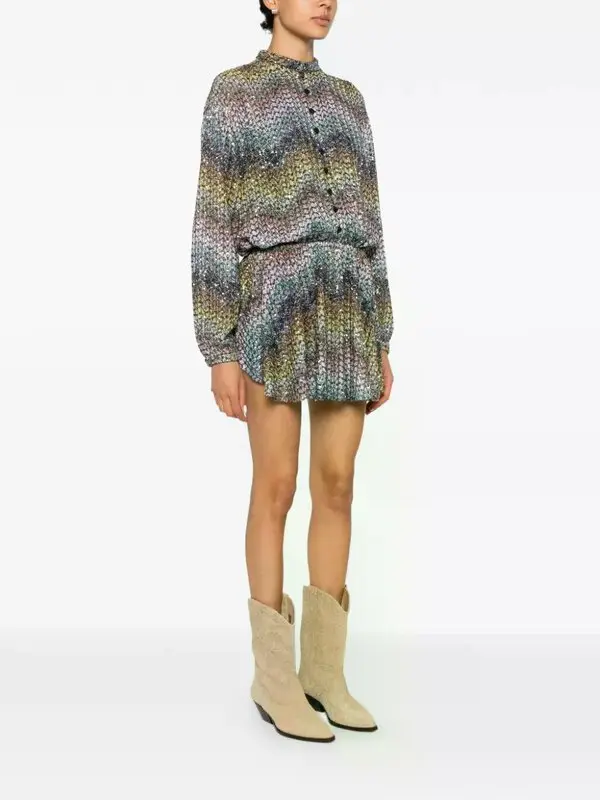 Missoni Zigzag Knit Sequin-embellished Mini Dress