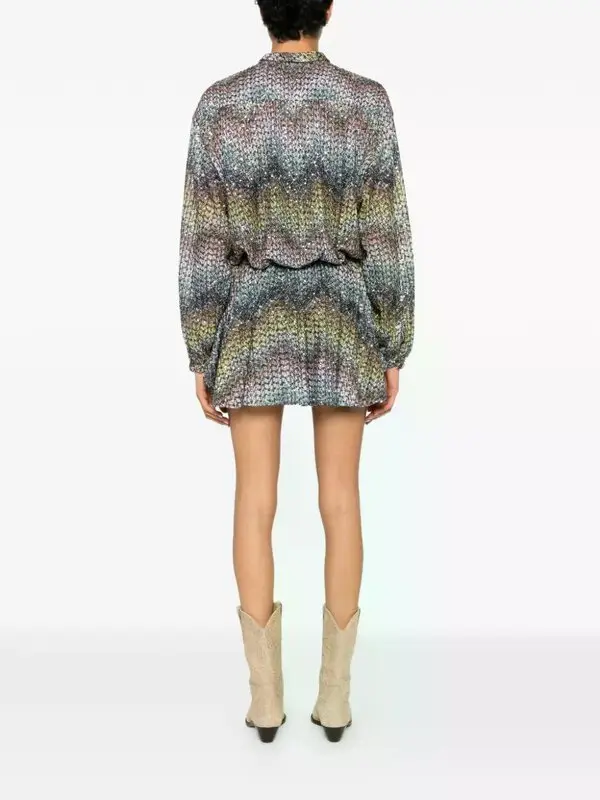 Missoni Zigzag Knit Sequin-embellished Mini Dress