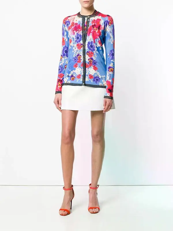 Roberto Cavalli Long Sleeved Floral Cardigan