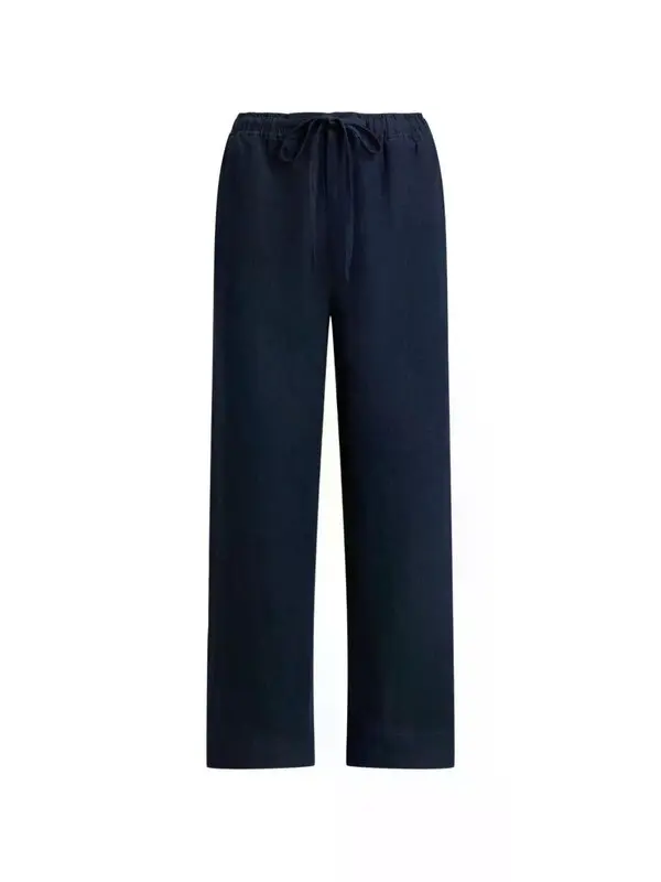 Polo Ralph Lauren Navy Linen Drawstring Trousers