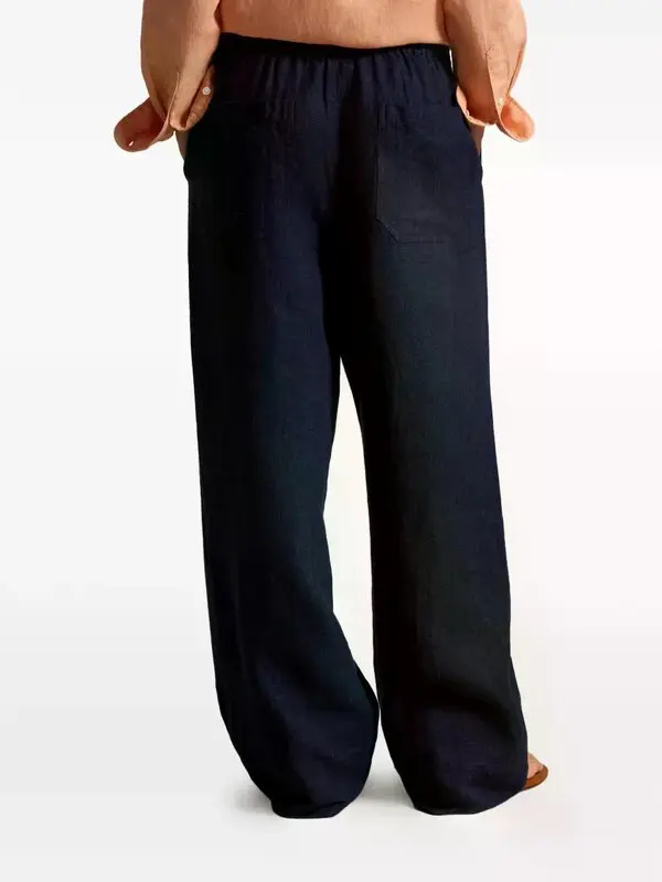 Polo Ralph Lauren Navy Linen Drawstring Trousers