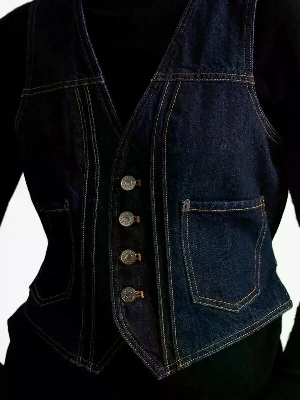 Polo Ralph Lauren V-neck Denim Waistcoat