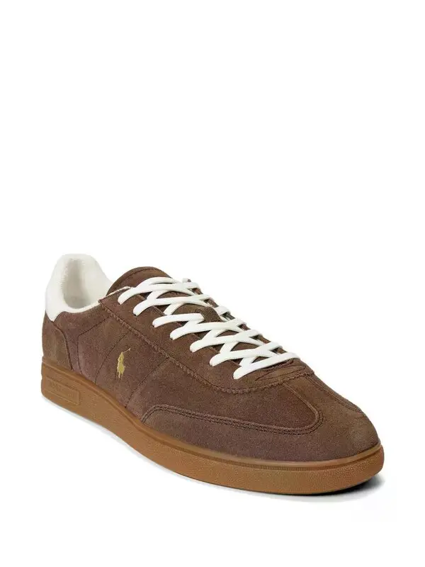 Polo Ralph Lauren Bedford Embossed Suede Sneakers - Brown