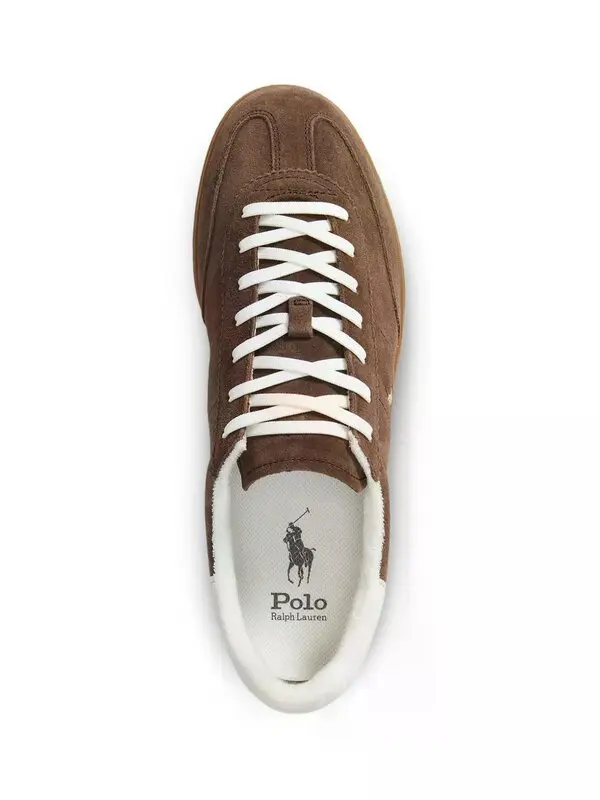 Polo Ralph Lauren Bedford Embossed Suede Sneakers - Brown