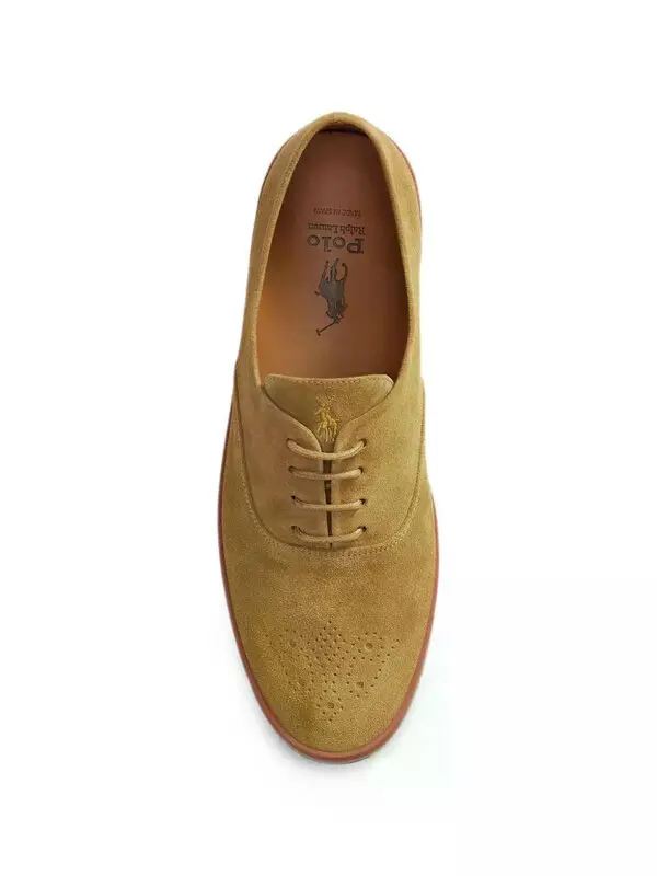 Polo Ralph Lauren Suede Perforated Lace-up Sneakers