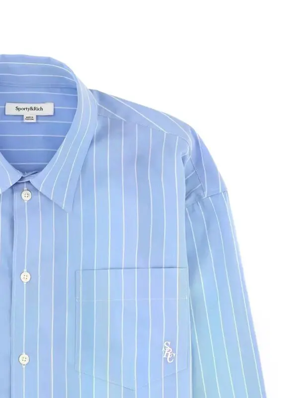 SPORTY & RICH Striped Cotton Shirt