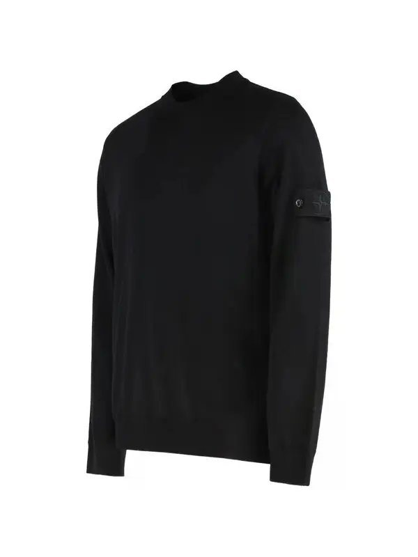 Stone Island Virgin Wool Crew Neck Sweater