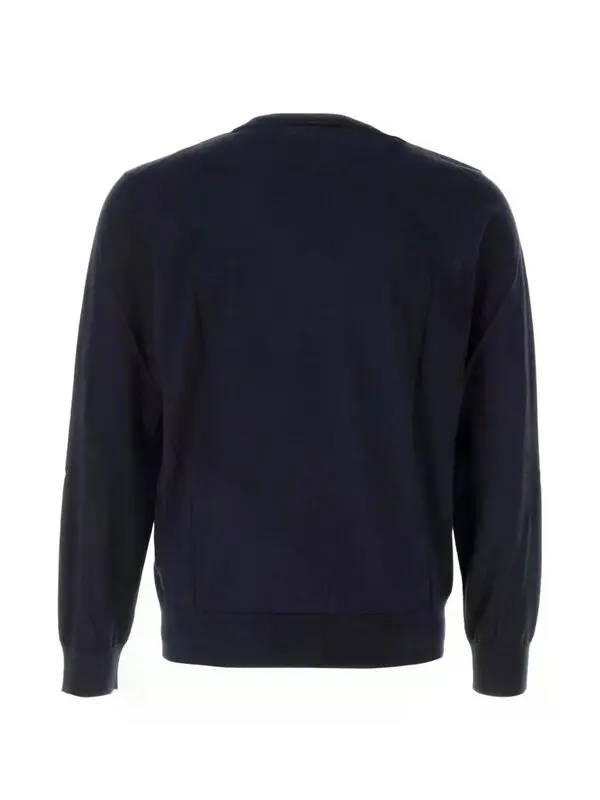 Brioni Fine Knit Crew Neck Sweater - Blue