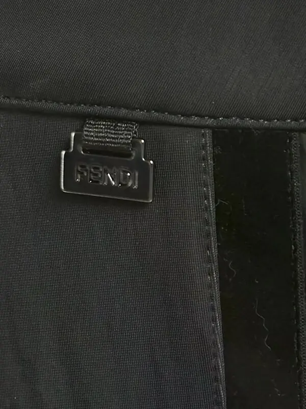 Fendi Velvet Trim Stirrup Hem Trousers