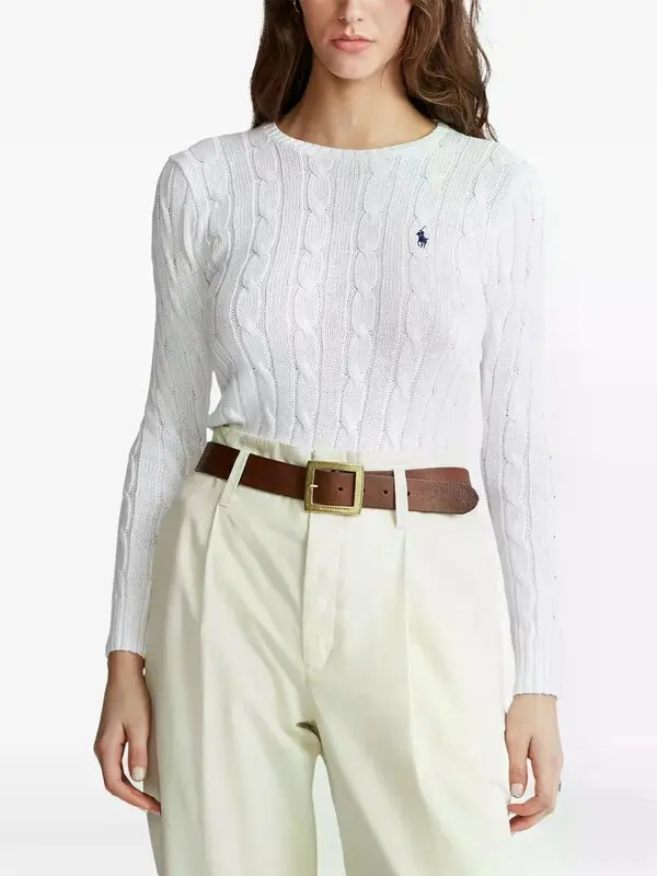 Polo Ralph Lauren Cable Knit Logo Embroidered Sweater