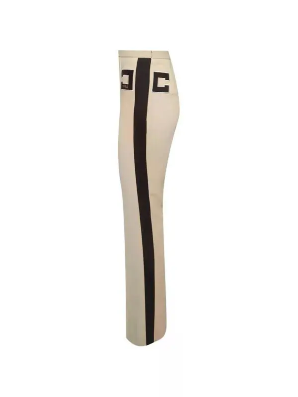 Elisabetta Franchi Side Stripe Logo Patch Trousers