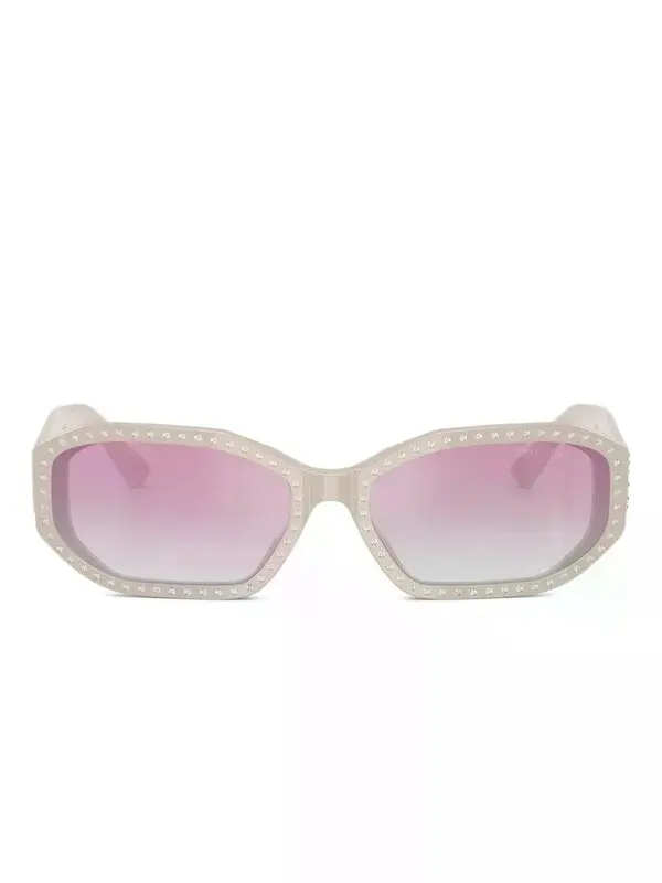 JIMMY CHOO Geometric Embellished Sunglasses
