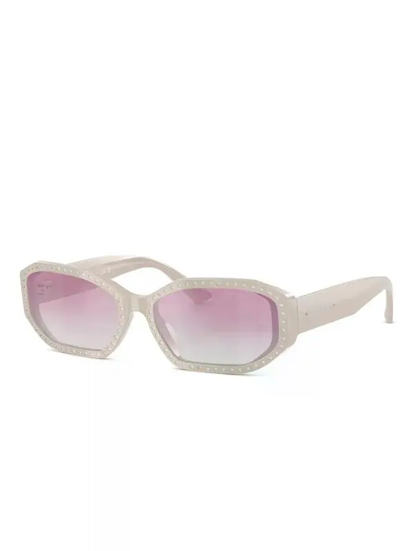 JIMMY CHOO Geometric Embellished Sunglasses