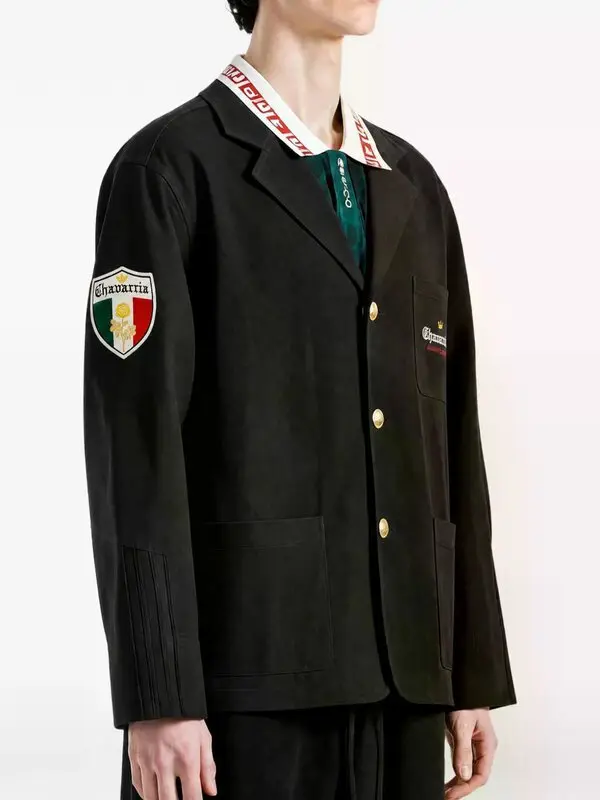Adidas X Willy Chavarria Players Logo-patch Button-up Blazer