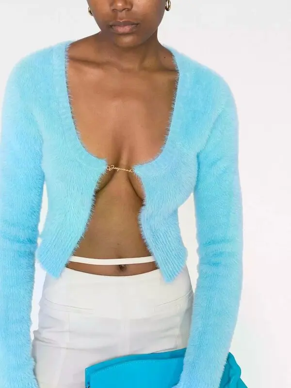 Jacquemus La Maille Neve Long Sleeve Cardigan - Blue