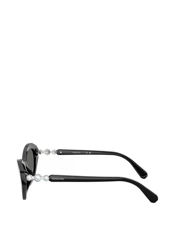 SWAROVSKI Geometric Frame Crystal Embellishment Sunglasses