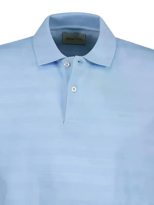 Gant Striped Short-sleeve Polo Shirt - Blue