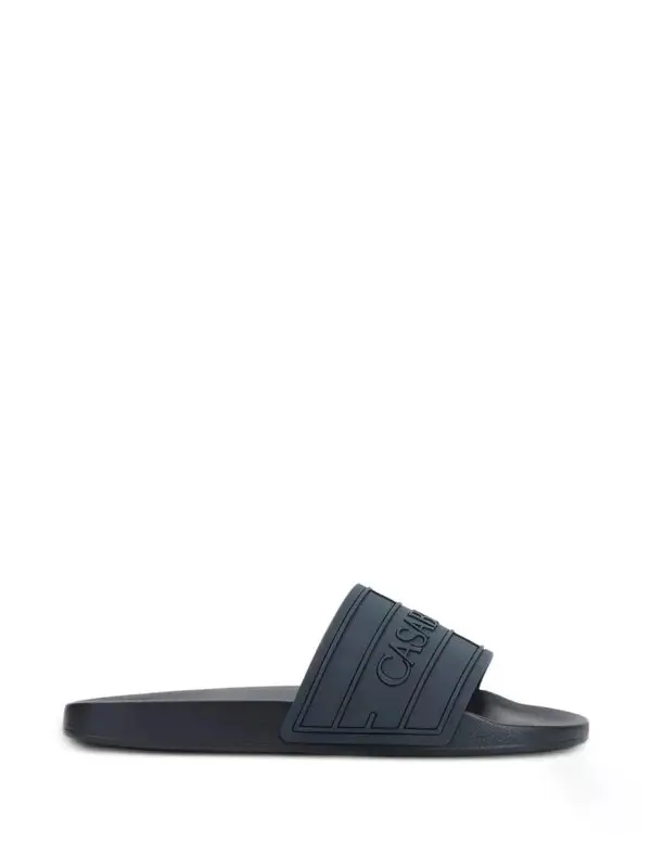 Casablanca Logo-embossed Sliders - Blue