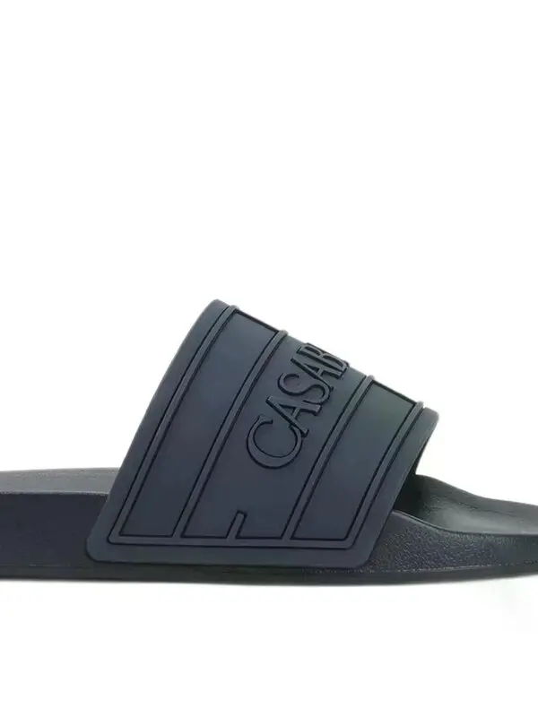 Casablanca Logo-embossed Sliders - Blue