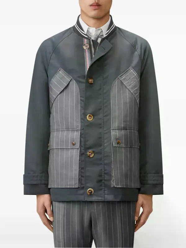 Thom Browne Pinstripe Panelled Field Jacket