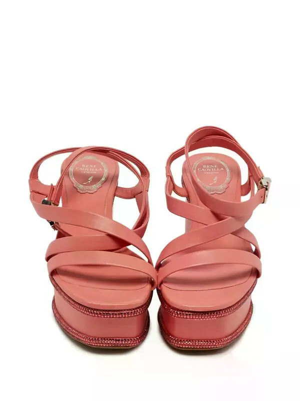 Rene Caovilla Embellished Wedge Sandals