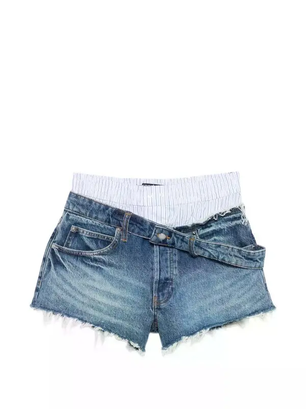Alexander Wang Boxer-waistband Denim Shorts
