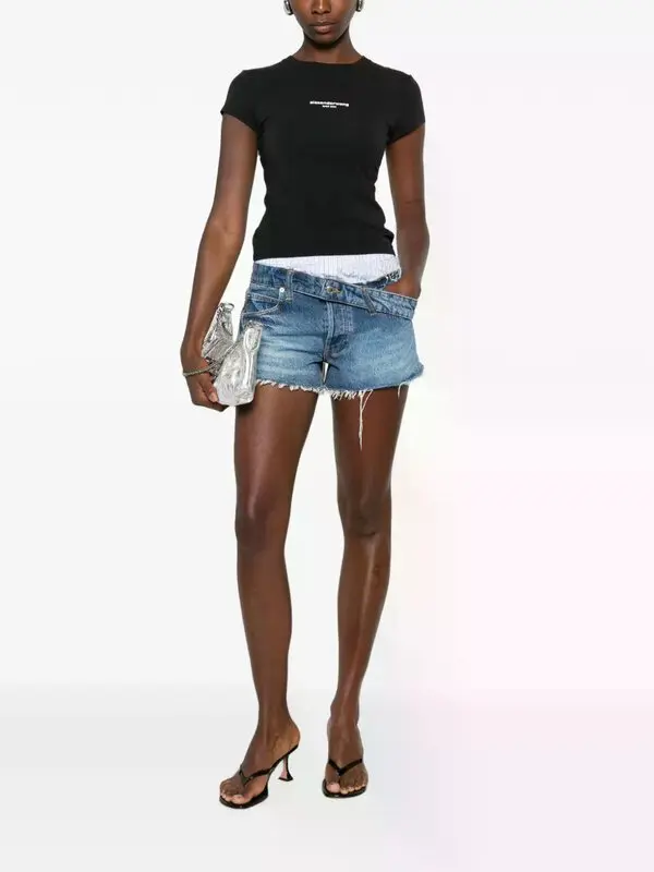 Alexander Wang Boxer-waistband Denim Shorts