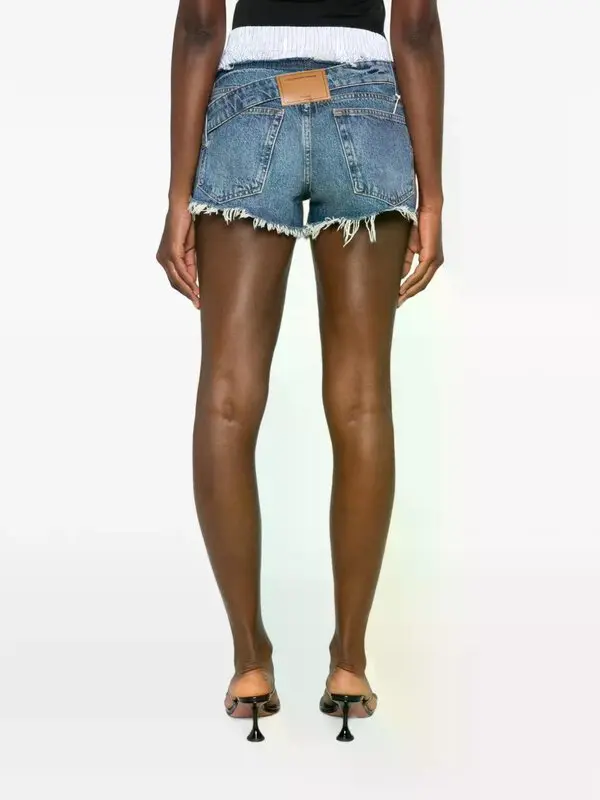 Alexander Wang Boxer-waistband Denim Shorts