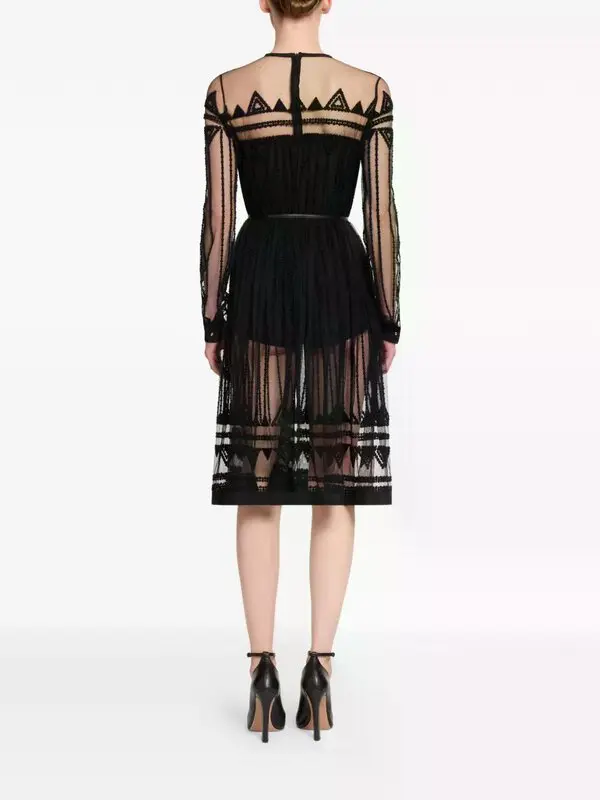 Elie Saab Sequin-embroidered Tulle Midi Dress