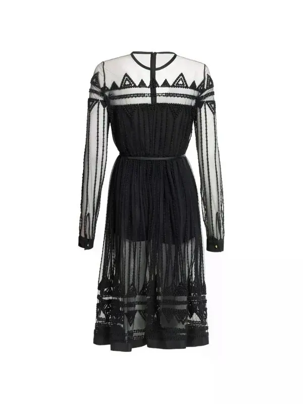 Elie Saab Sequin-embroidered Tulle Midi Dress