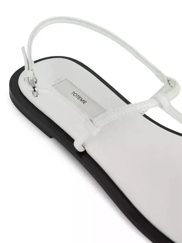 TOTEME T-strap Leather Slingback Sandals