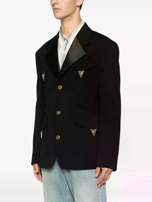 Versace Long-sleeve Buttoned Blazer