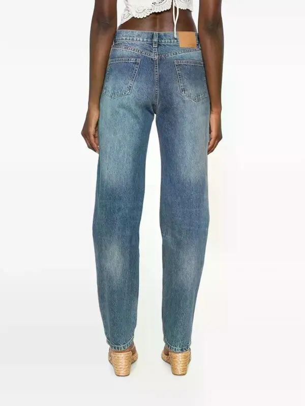 Magda Butrym Faded Effect Straight Leg Jeans