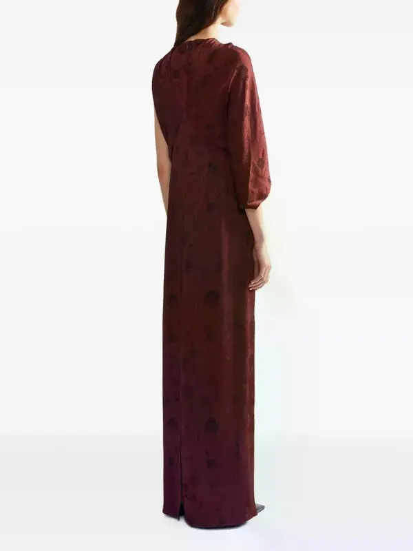 Erdem Floral-jacquard Maxi Dress - Red