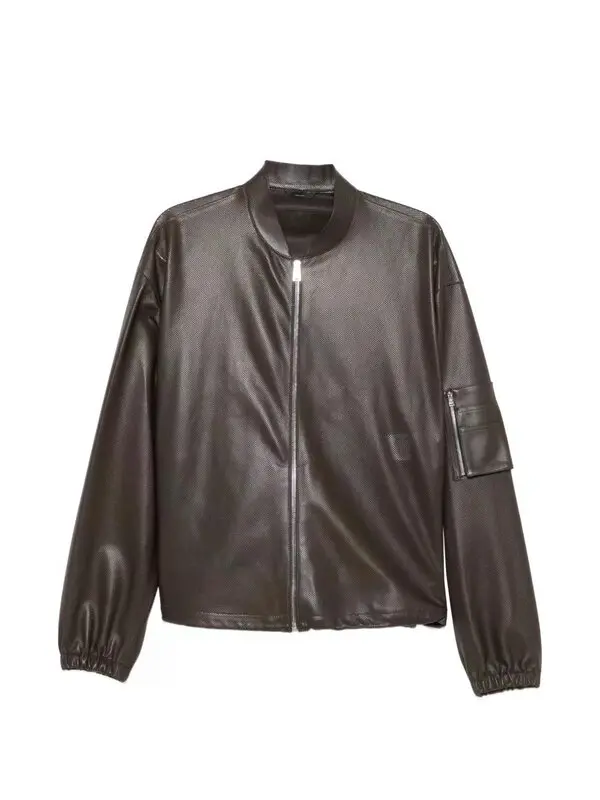 Fendi Perforated Leather Blouson Jacket
