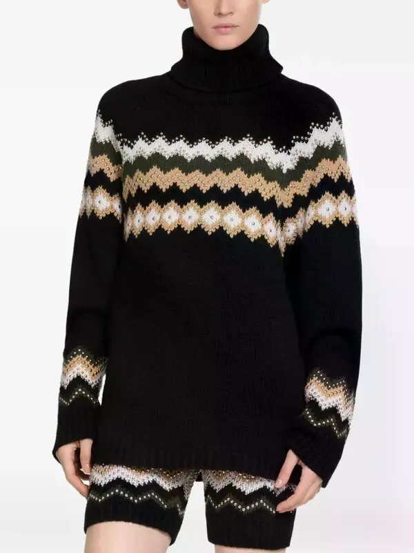Elie Saab Stud-embellished Knit Sweater