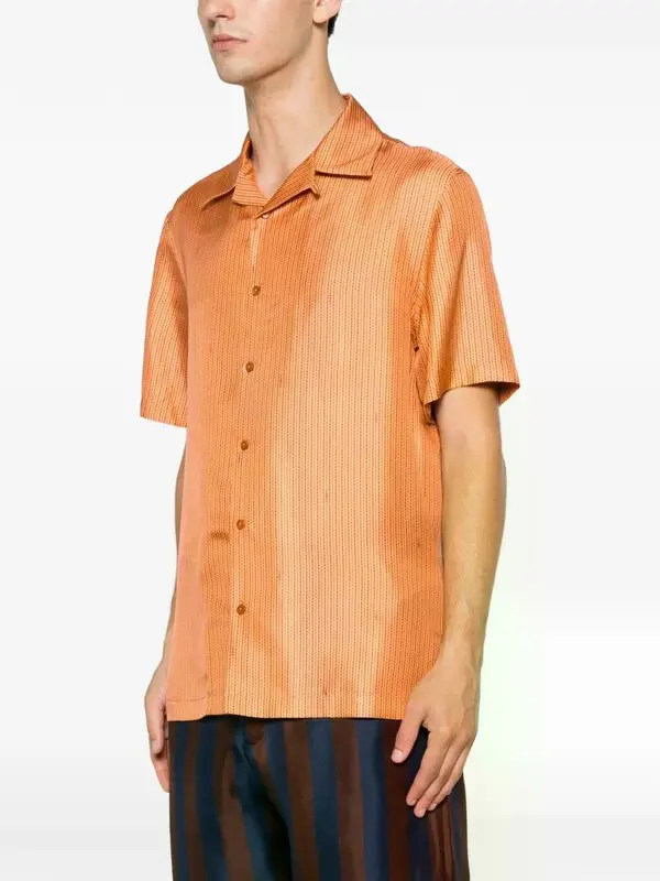 Fendi Logo-stripe Silk Shirt