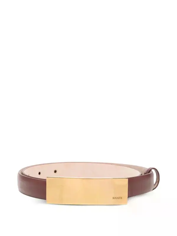 Khaite Berlin Leather Belt - Red