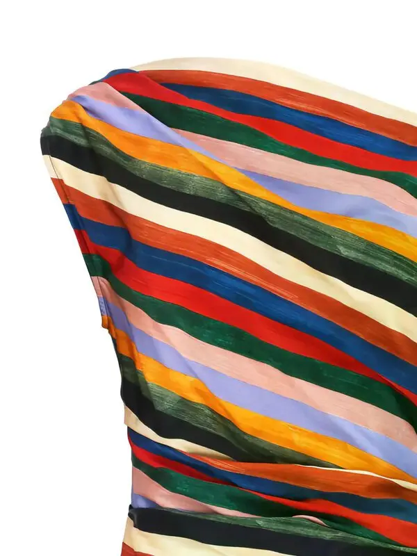 Staud Phare Striped Silk Top