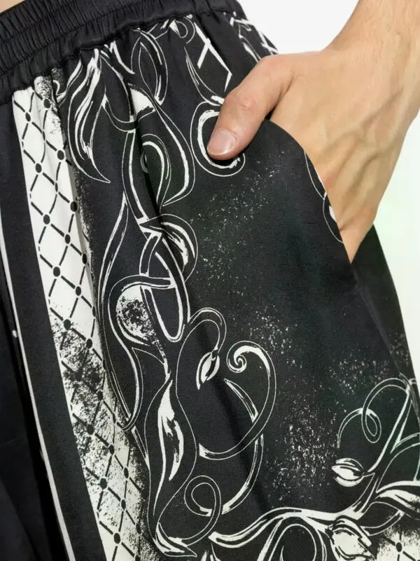 Balmain Logo-print Silk-blend Shorts