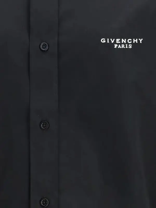 Givenchy Logo-stamp Shirt - Black