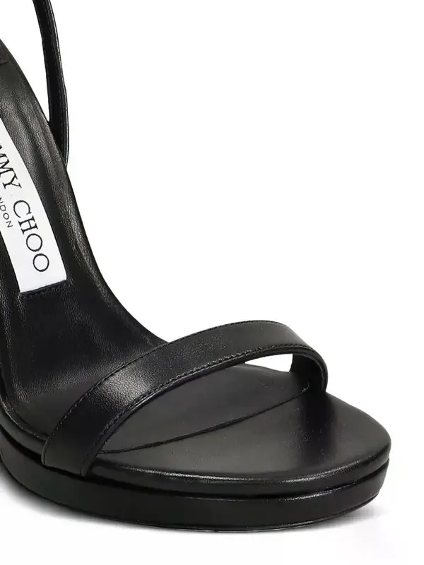 JIMMY CHOO Moza Platform Sandals - Black