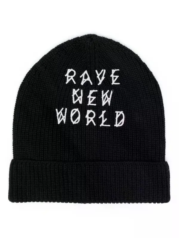 44 LABEL GROUP Ribbed-knit Beanie - Black